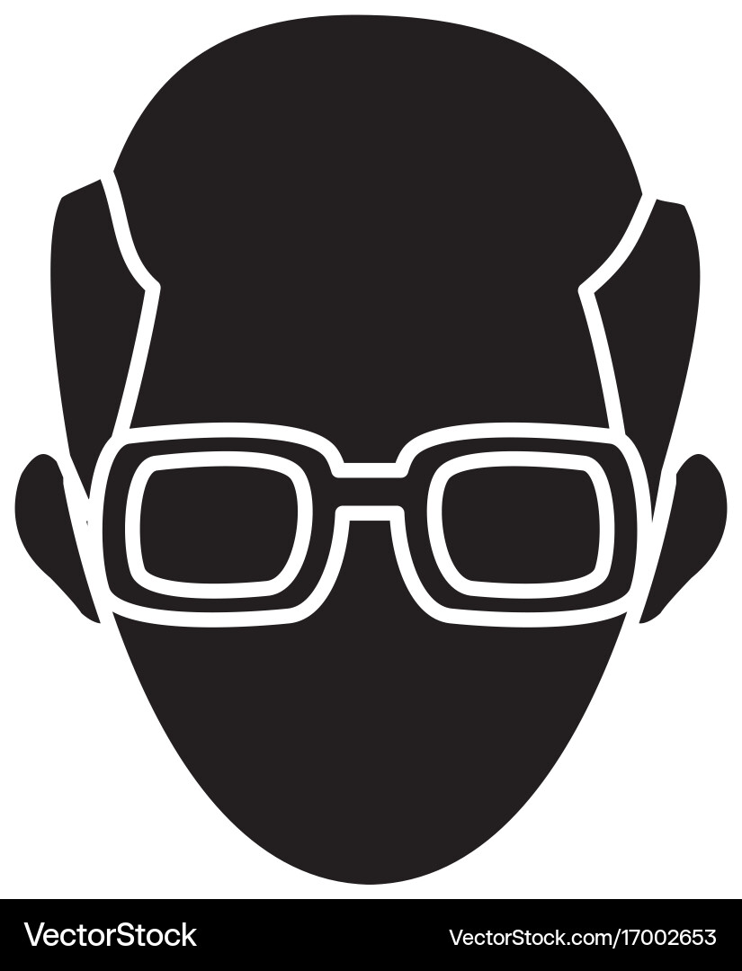 Man face character people employee profile Vector Image