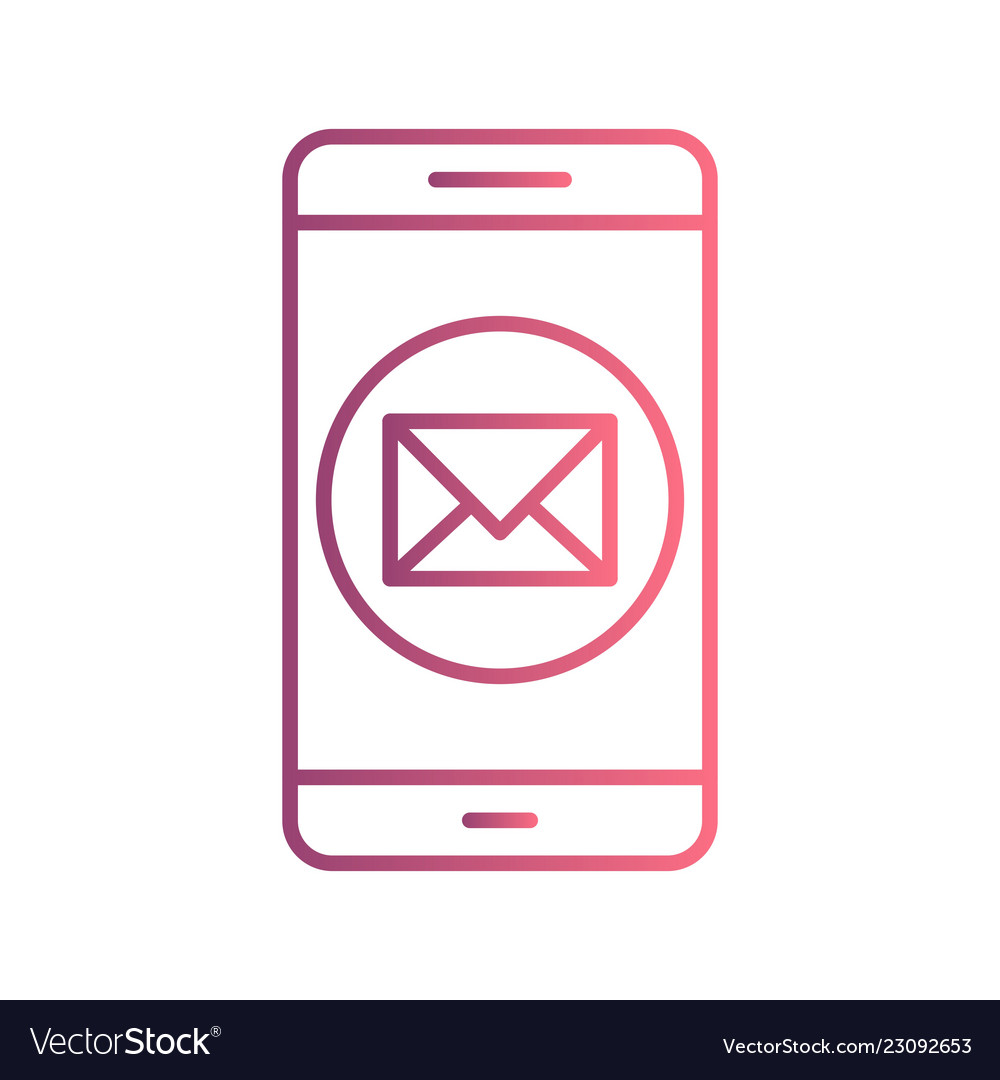Message mobile application icon Royalty Free Vector Image