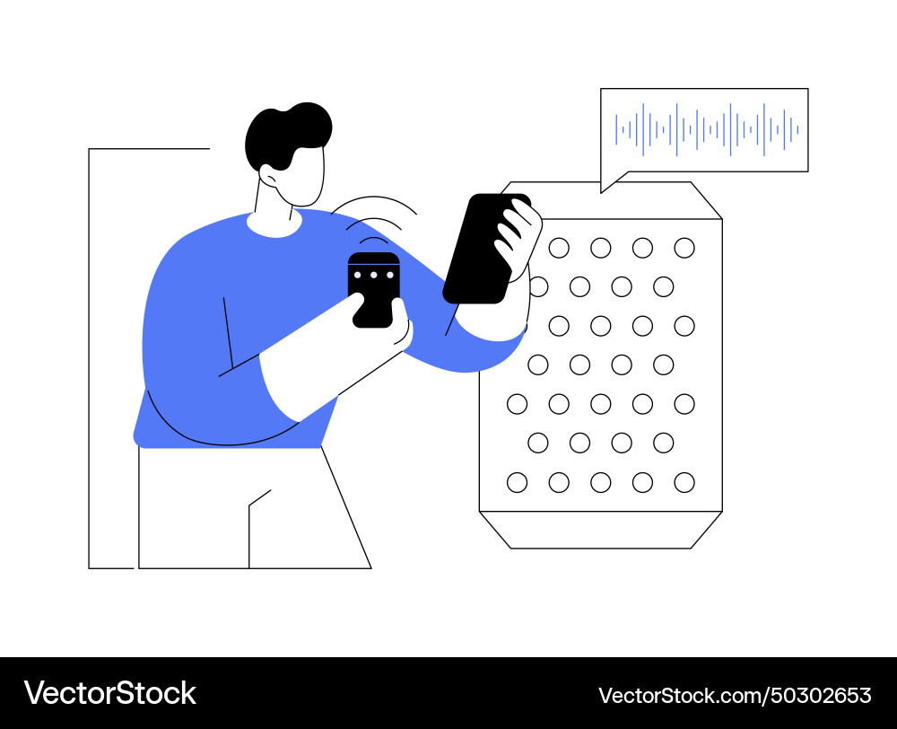 Portable speaker isolated cartoon Royalty Free Vector Image