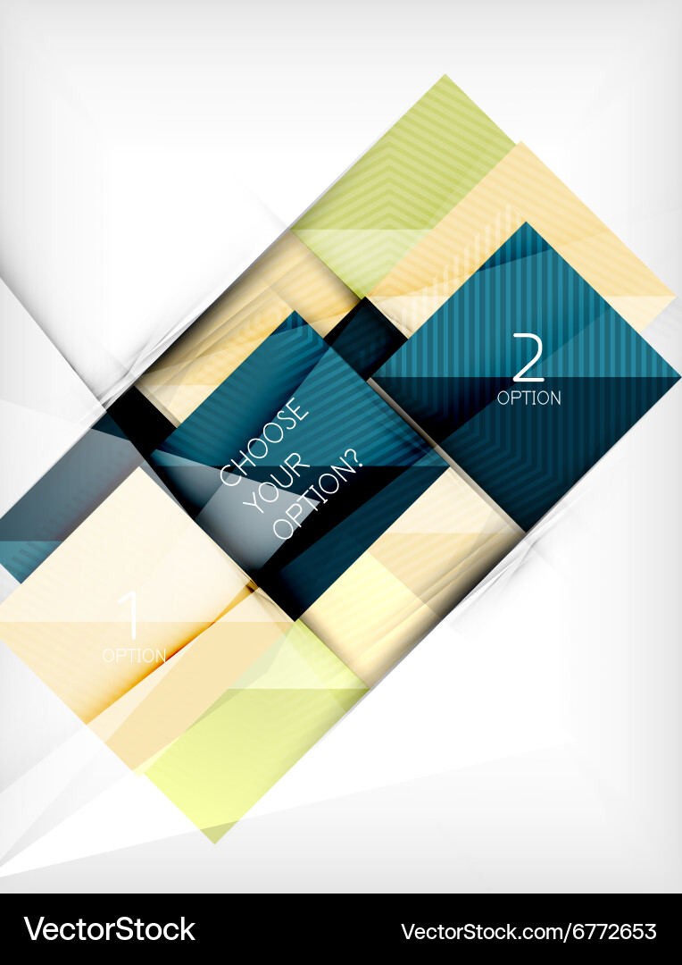 Square abstract background with option elements Vector Image