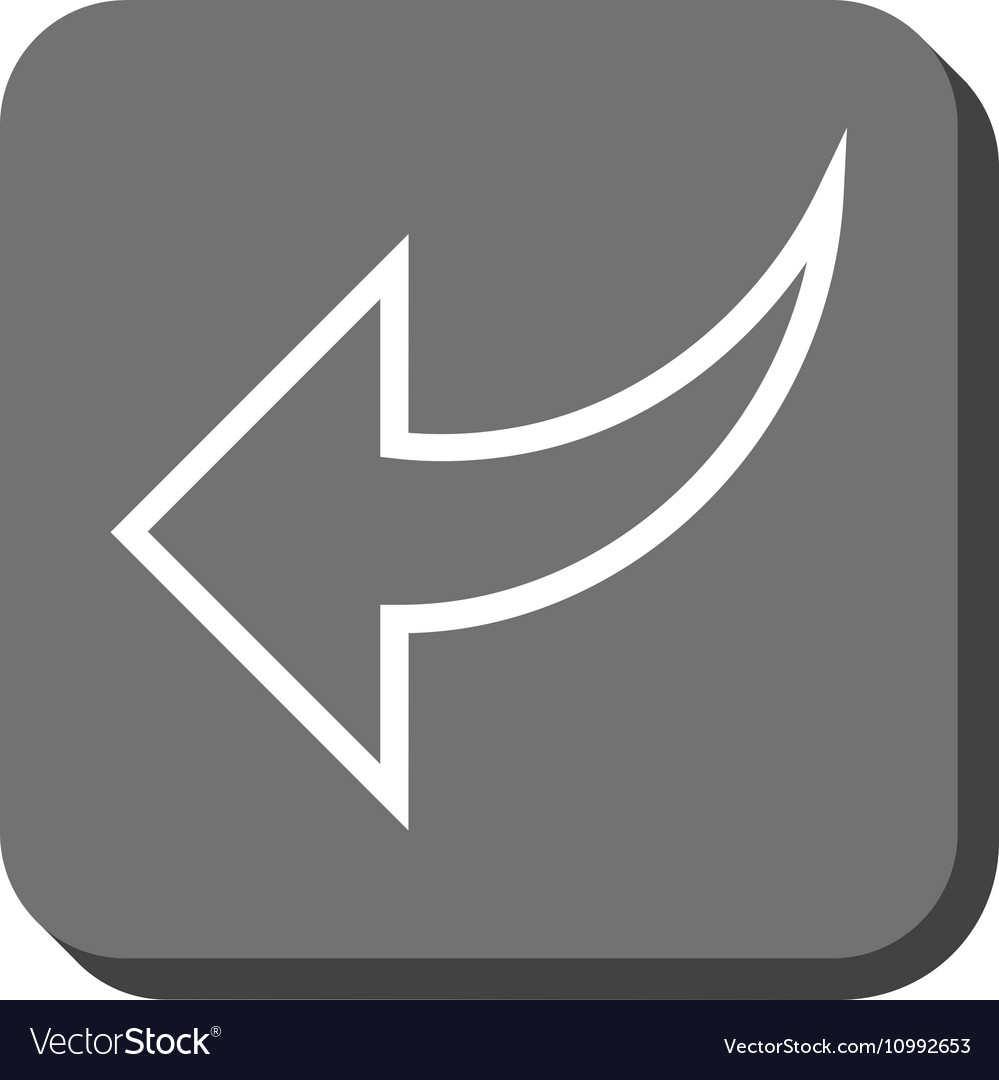 Undo rounded square icon Royalty Free Vector Image