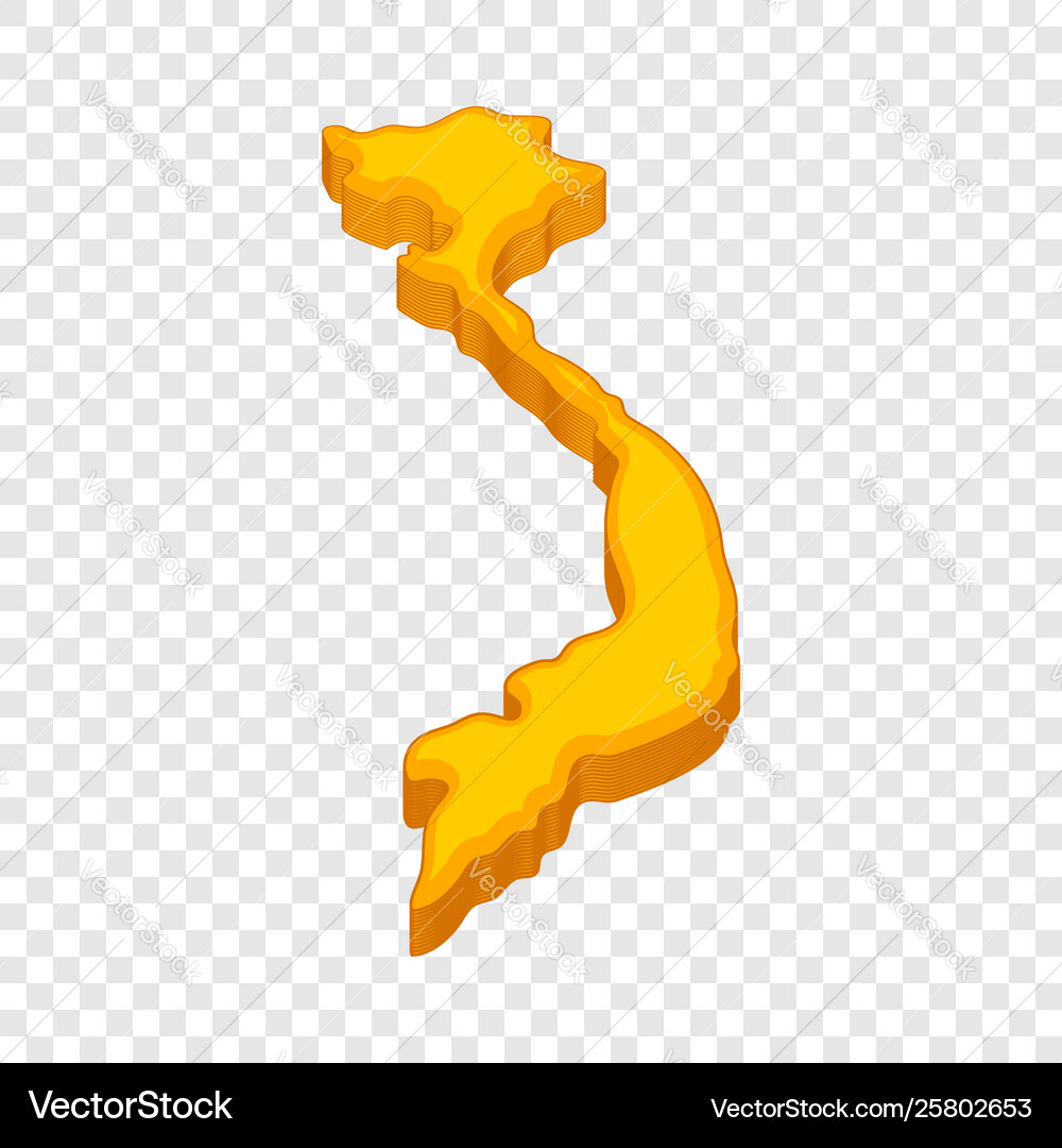 Vietnam map icon cartoon style Royalty Free Vector Image