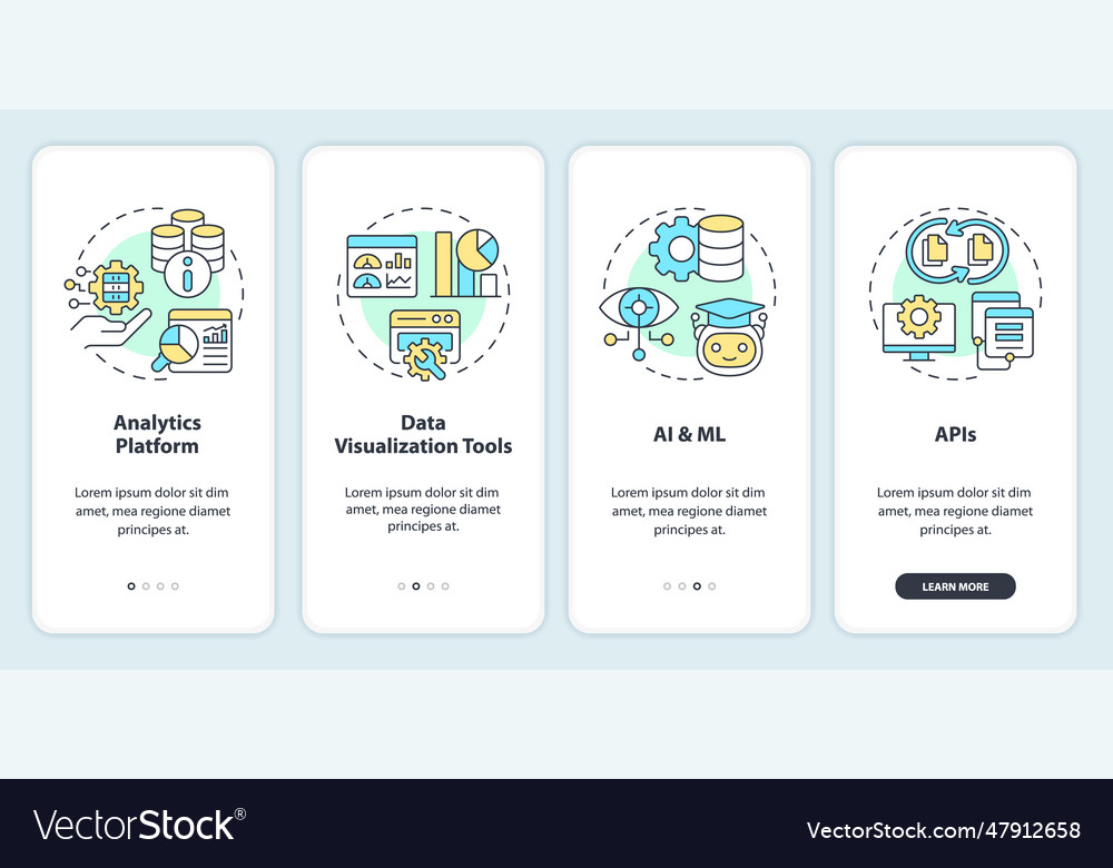 2d multicolor data democratization concept Vector Image 2d multicolor data democratization concept Vector Image