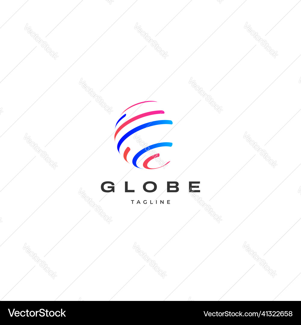 Abstract globe business logo design template sign Vector Image