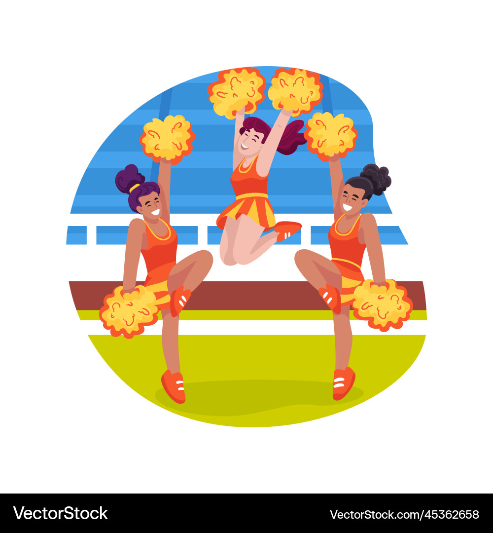 Cheerleading isolated cartoon Royalty Free Vector Image