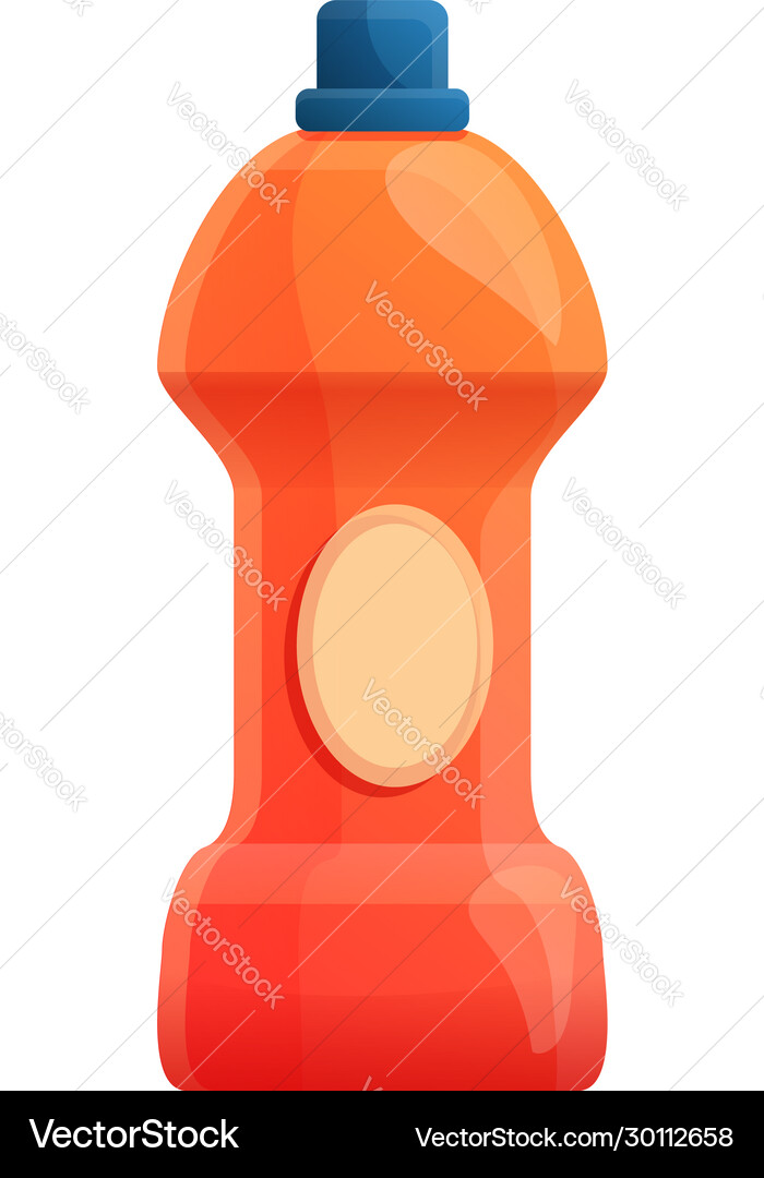 Detergent bottle icon cartoon style Royalty Free Vector