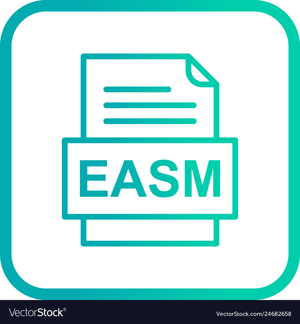Easm file document icon Royalty Free Vector Image