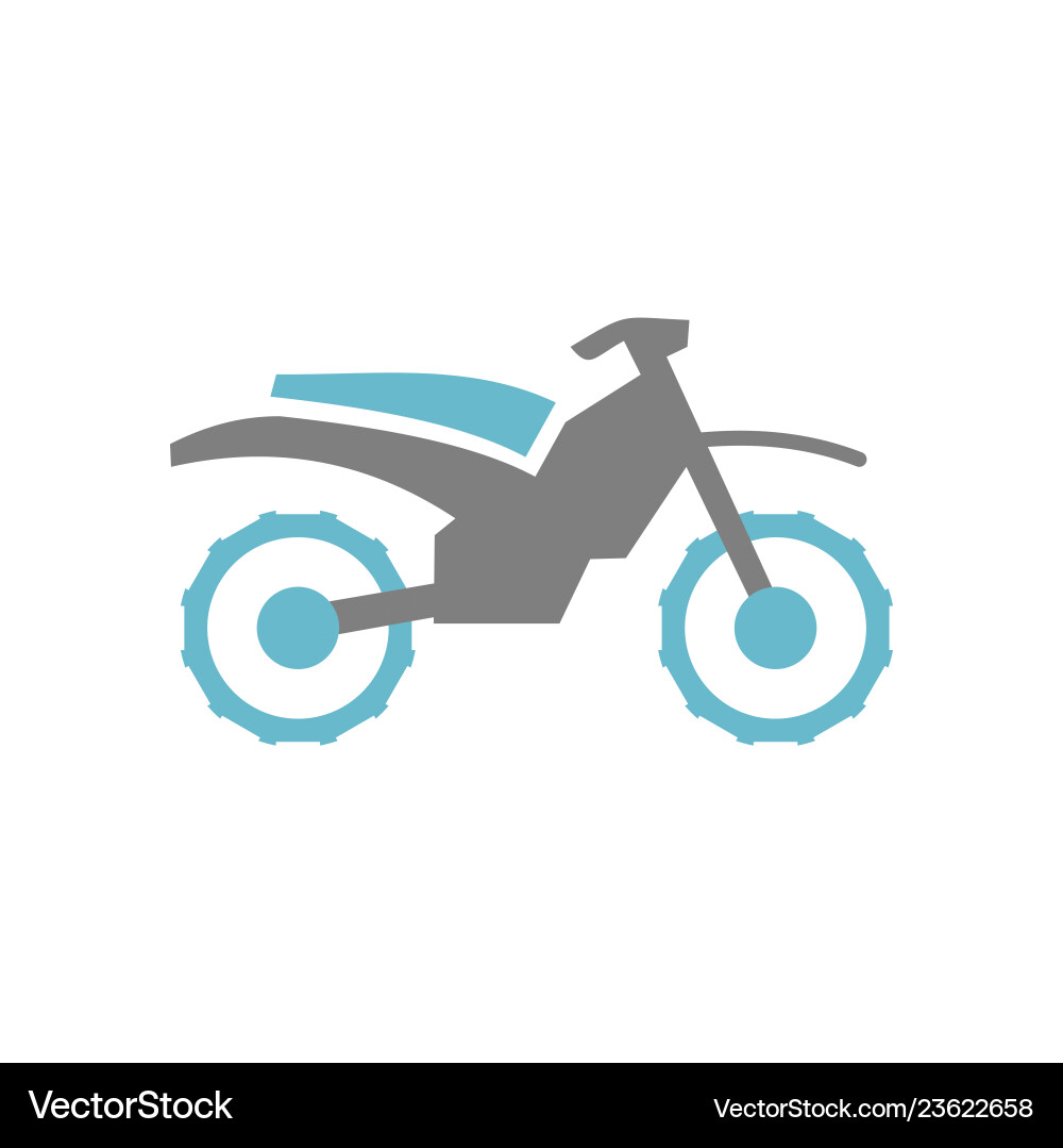 Motorcycle icon on white background for graphic Vector Image
