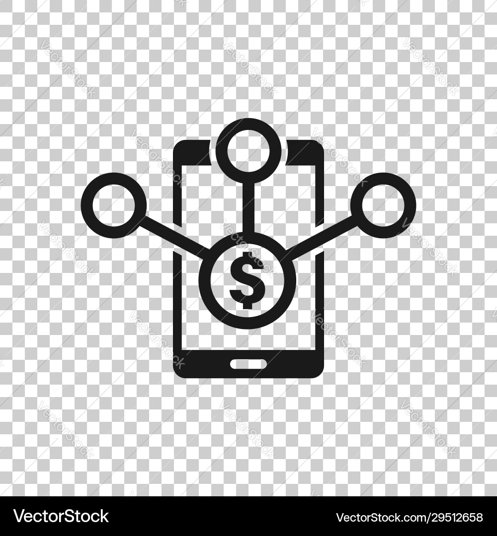 Payment services icon in flat style money send Vector Image