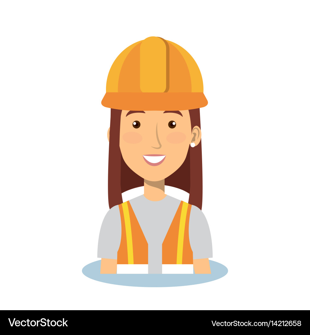 Professional construction woman character Vector Image