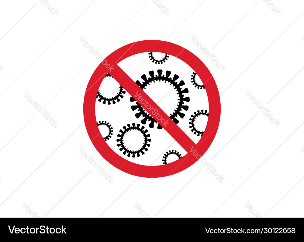 Sign caution coronavirus stop pandemic icon Vector Image