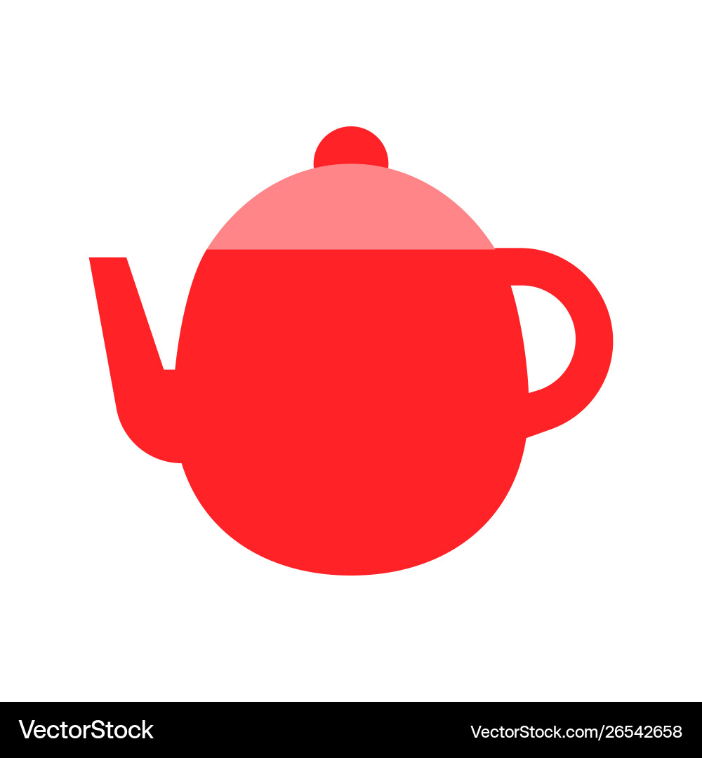 Tea pot or kettle restaurant related flat design Vector Image