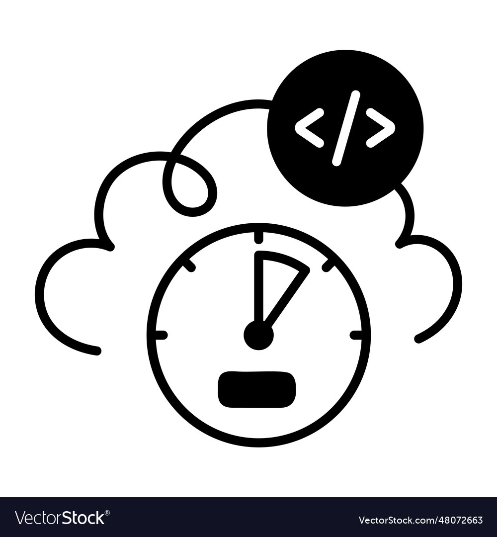 Code performance Royalty Free Vector Image - VectorStock