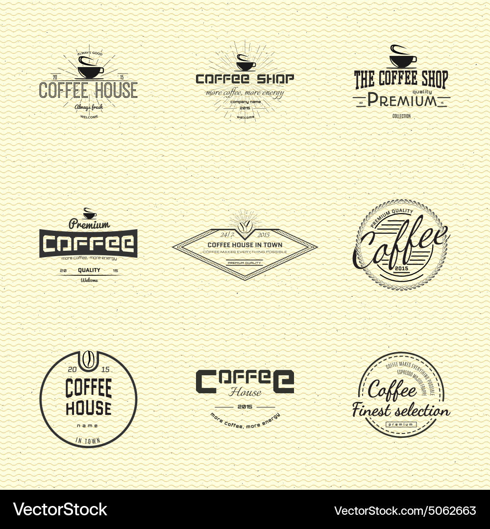 Coffee badges logos and labels for any use Vector Image