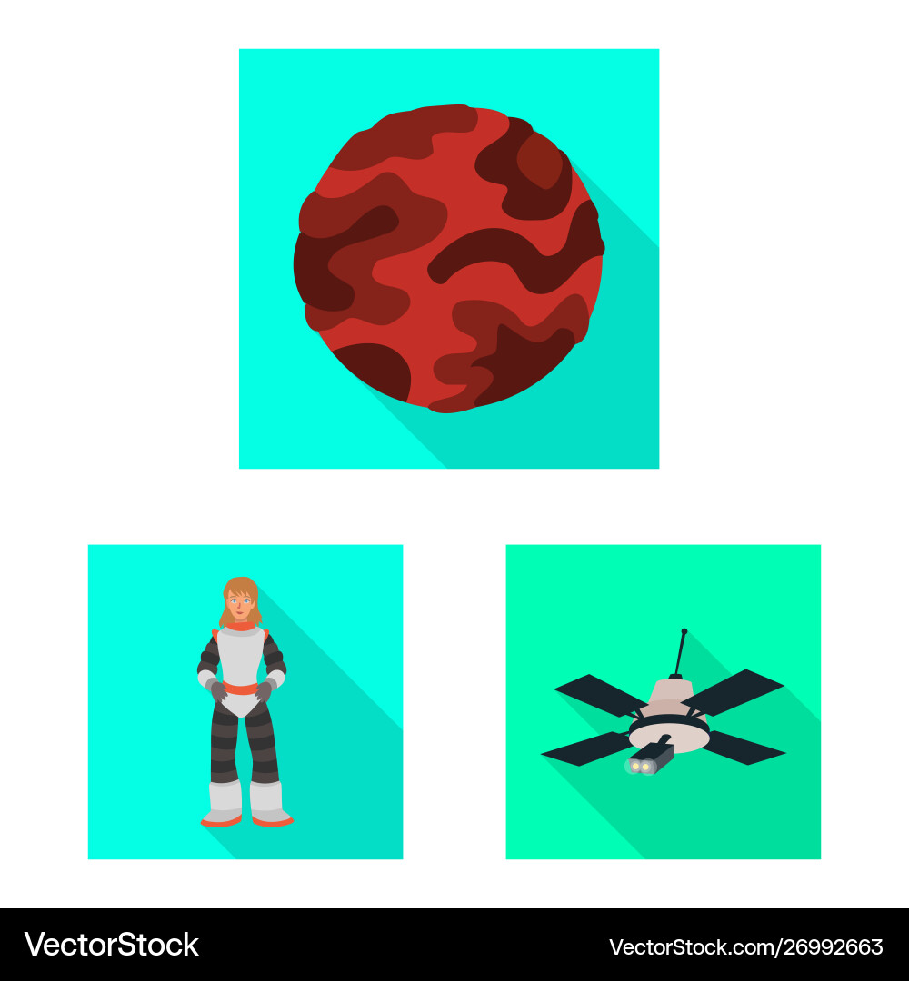 Design science and cosmic sign Royalty Free Vector Image