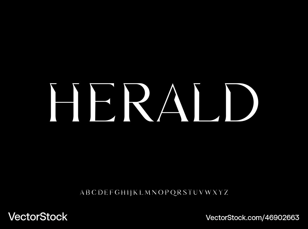 Elegant luxury decorative serif font Royalty Free Vector