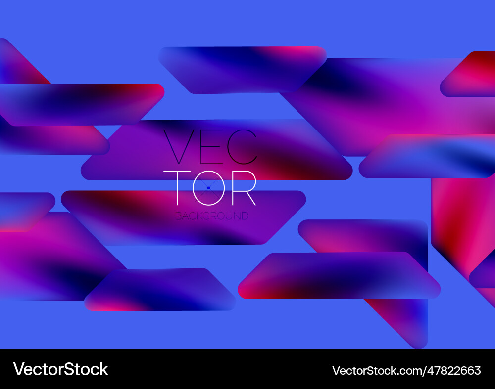 Fluid color dynamic geometric shapes abstract Vector Image
