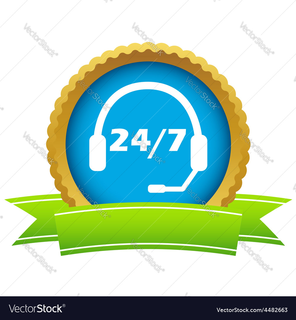 Gold support logo Royalty Free Vector Image - VectorStock