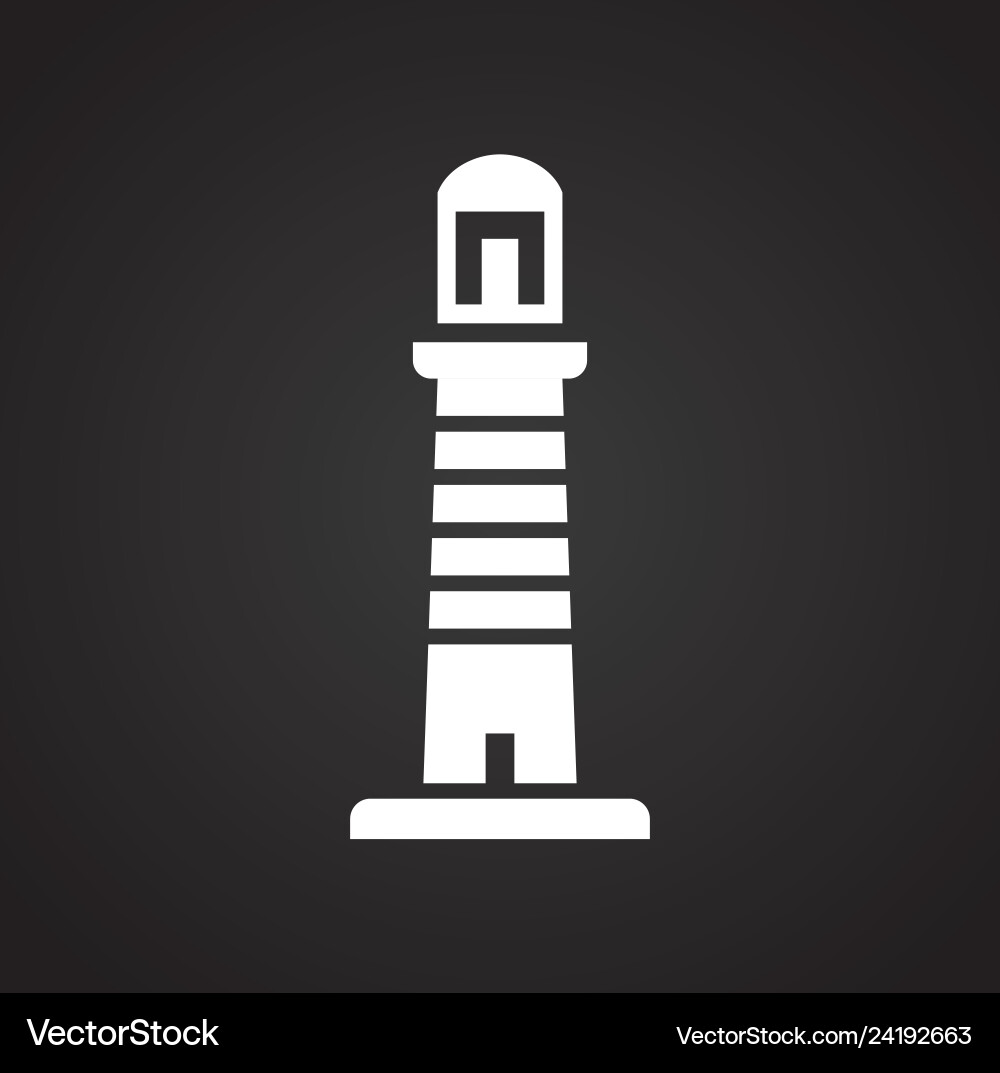 Lighthouse icon on background for graphic and we Vector Image