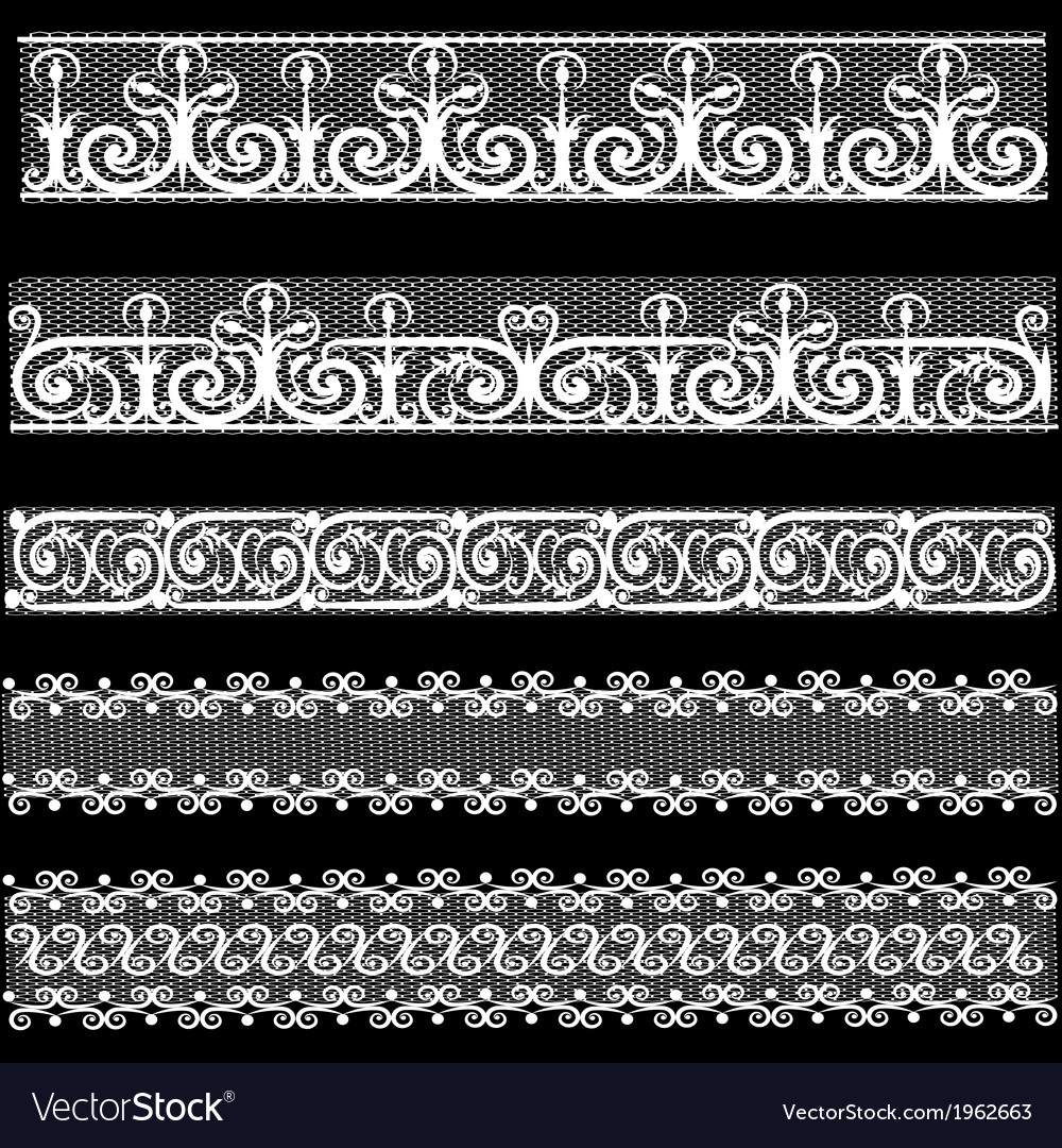 Set lace Royalty Free Vector Image - VectorStock