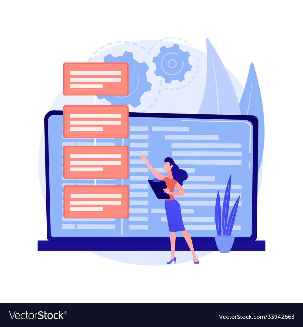 Software requirement description abstract concept Vector Image Software requirement description abstract concept Vector Image