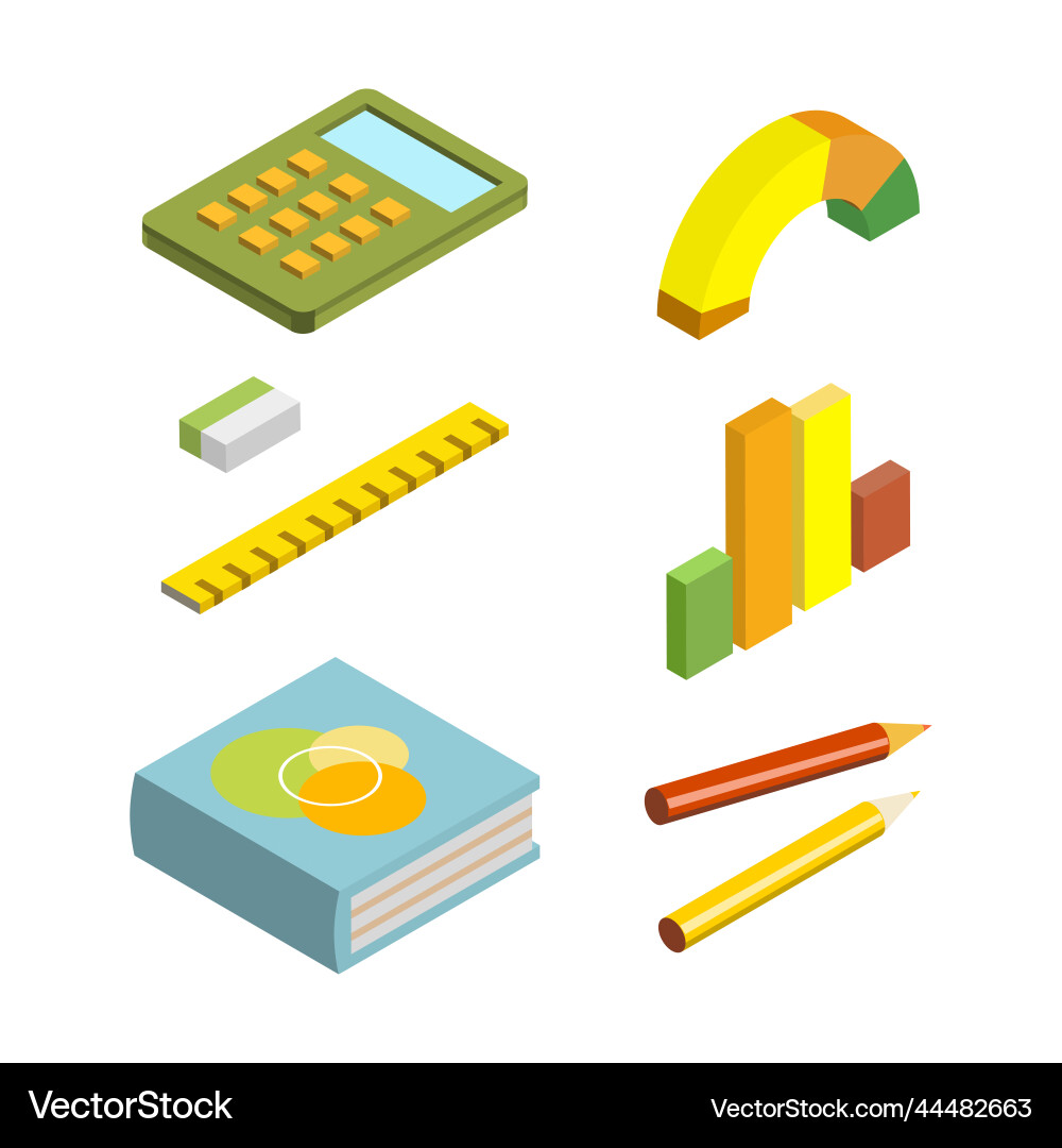 Study supplies and equipment for education Vector Image