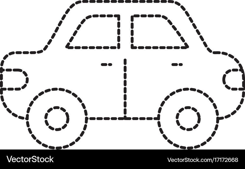 Car side view automobile motor vehicle Royalty Free Vector