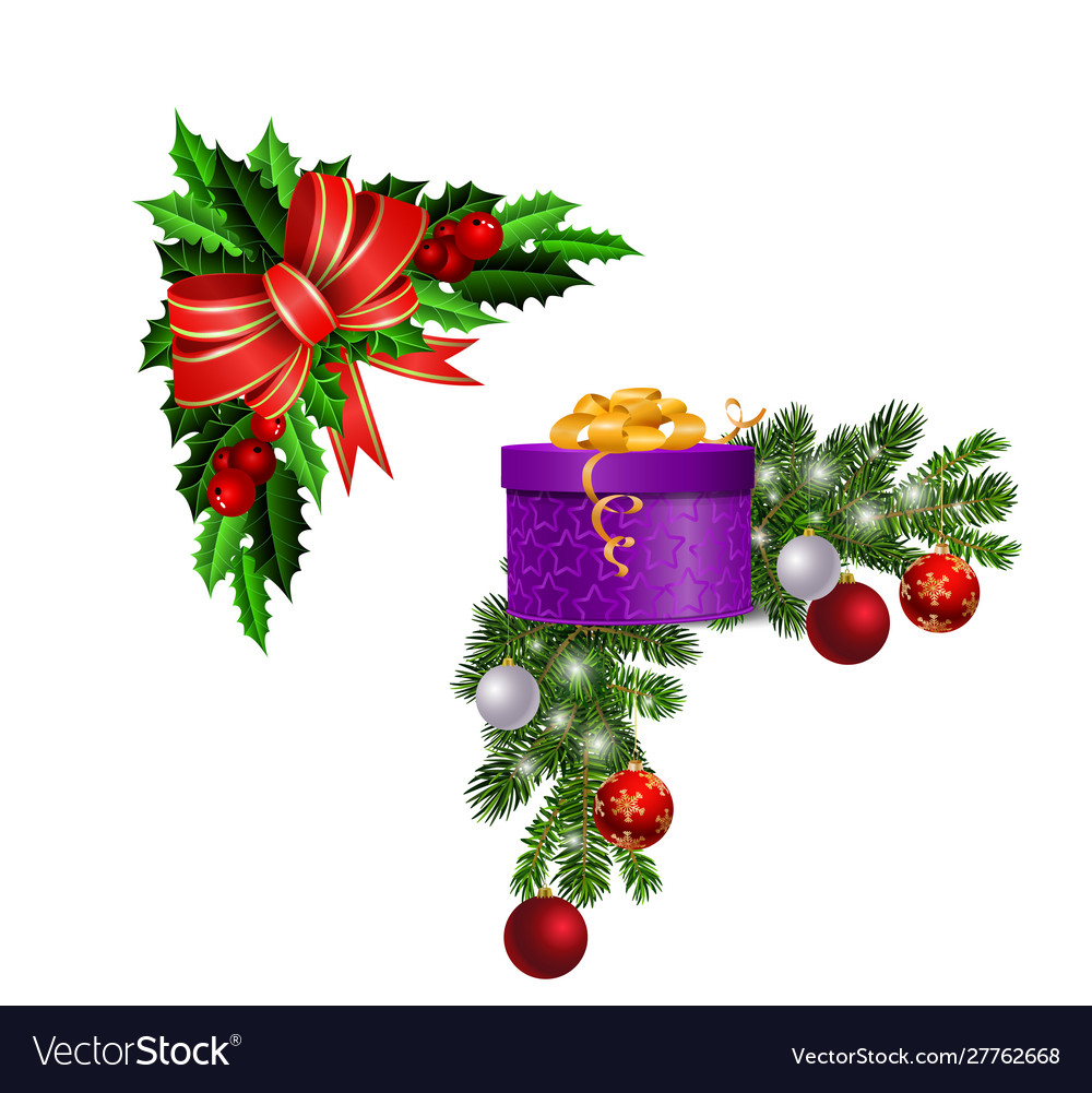 Christmas elements for your designs Royalty Free Vector