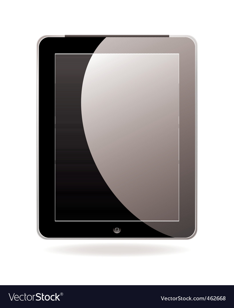 Computer tablet black Royalty Free Vector Image
