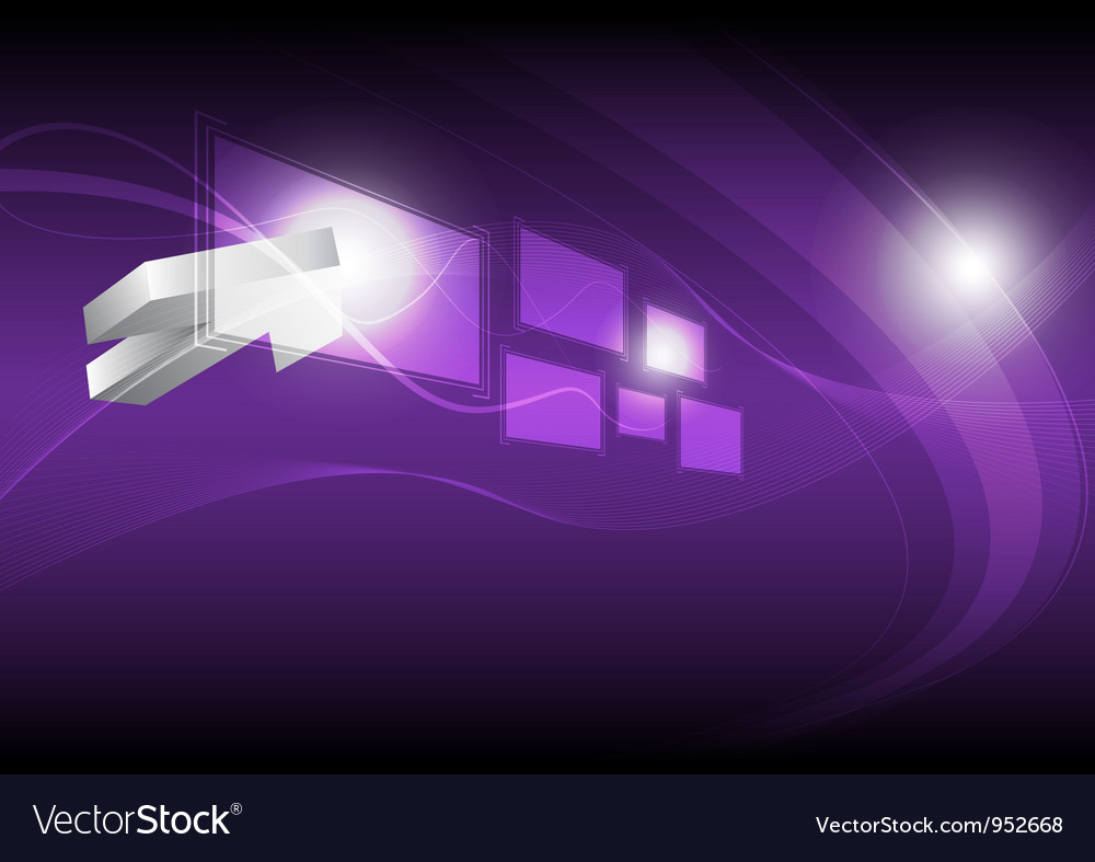 Cursor click hi tech button Royalty Free Vector Image