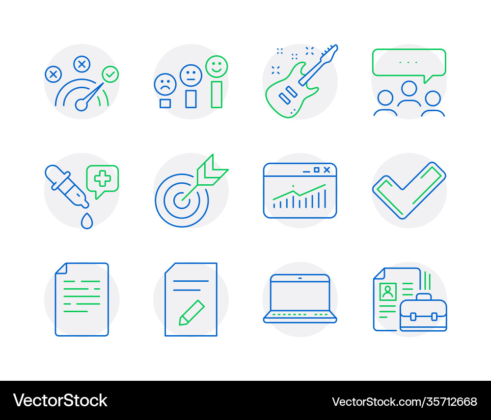 Education icons set included icon as document Vector Image