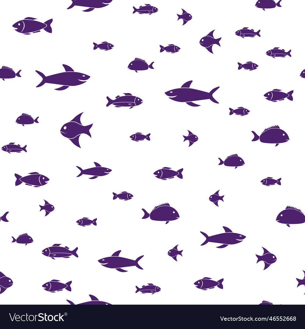 Fish seamless pattern background Royalty Free Vector Image