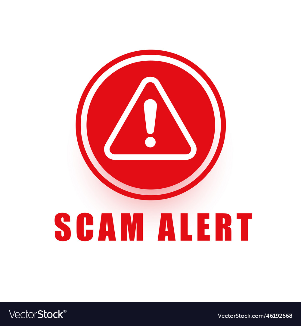 Fraud Alert Warning Background For Information Vector Image