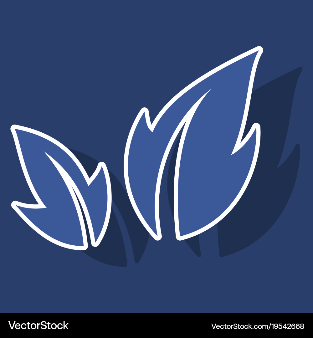 Fresh basil leaves icon sticker basil leaves Vector Image