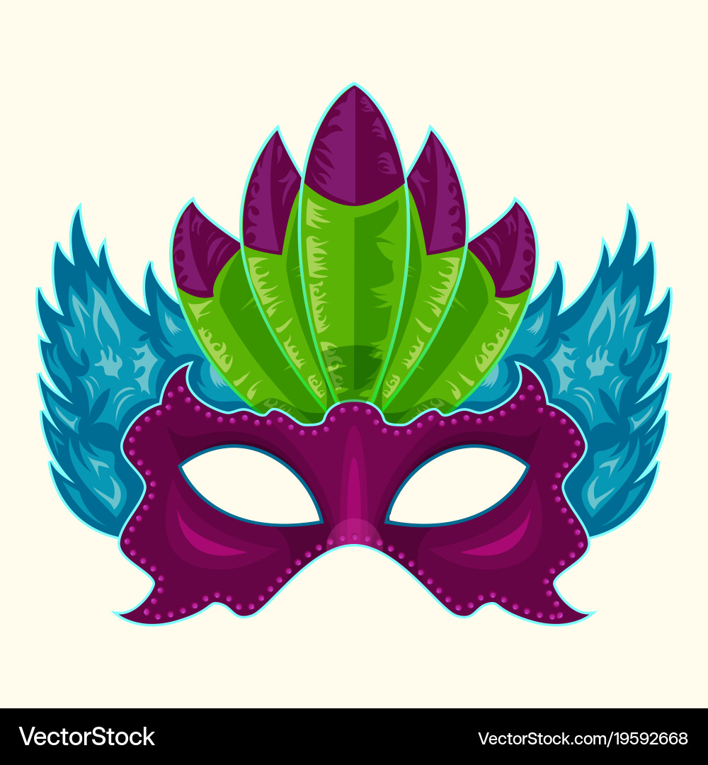 Party mask comedy cartoon style Royalty Free Vector Image