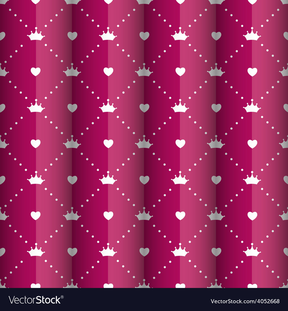 Princess Seamless Pattern Background Royalty Free Vector