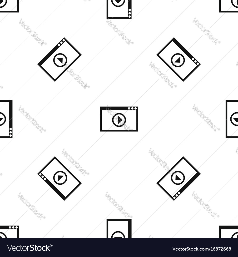 Program for video playback pattern seamless black Vector Image