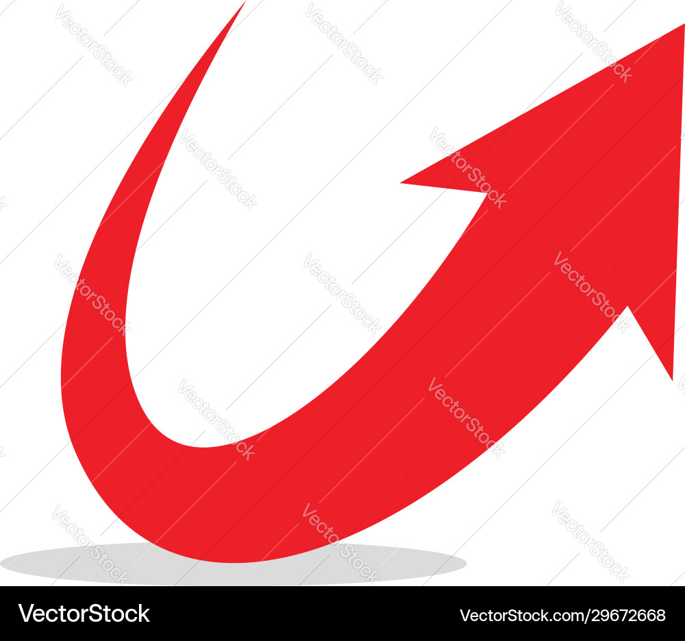Red up arrow logo template design design eps 10 Vector Image