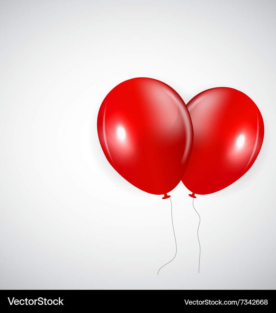 Set of red balloons Royalty Free Vector Image - VectorStock