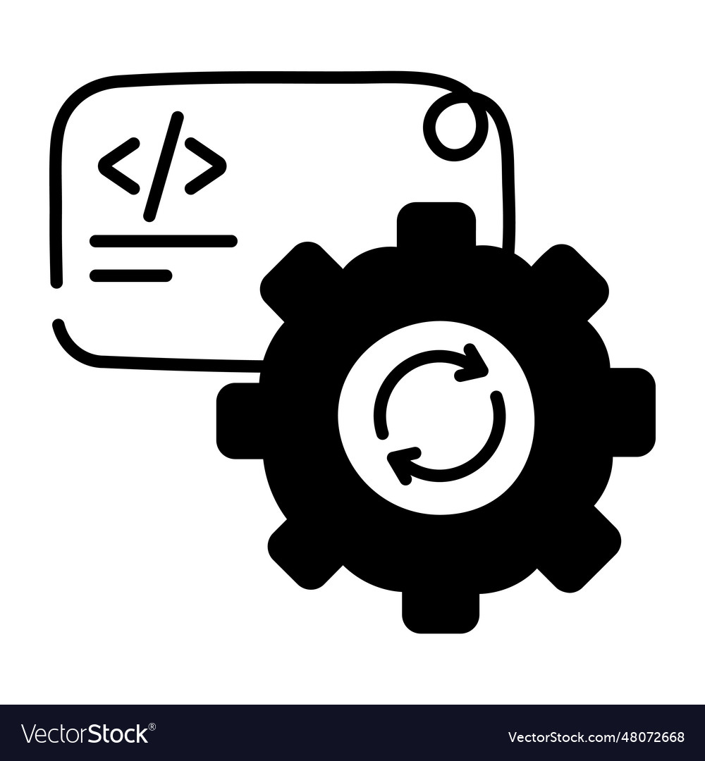 Sync code Royalty Free Vector Image - VectorStock