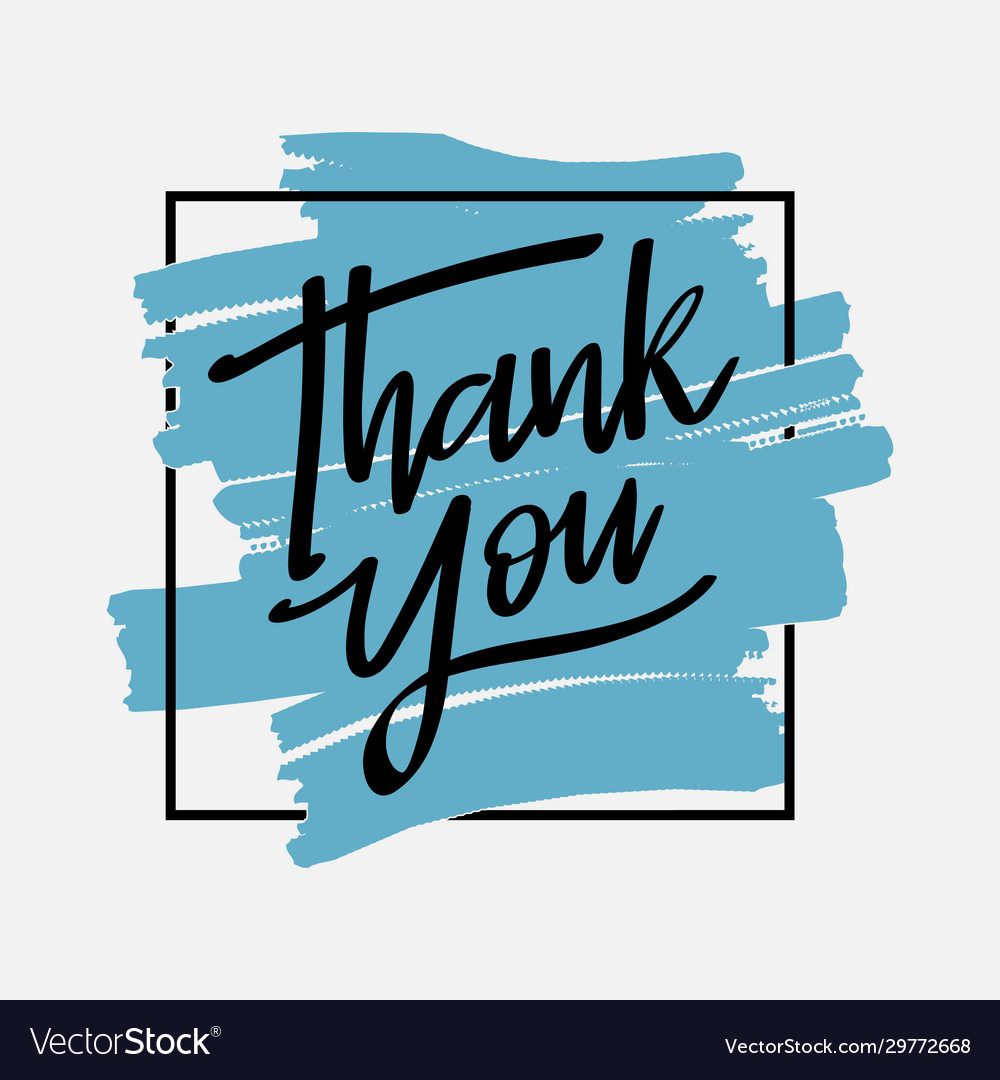 Thank you hand drawn lettering Royalty Free Vector Image Thank you hand drawn lettering Royalty Free Vector Image