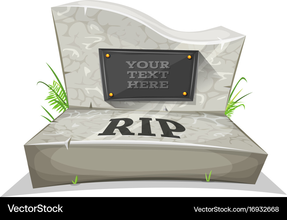 Tombstone with rip inscription Royalty Free Vector Image