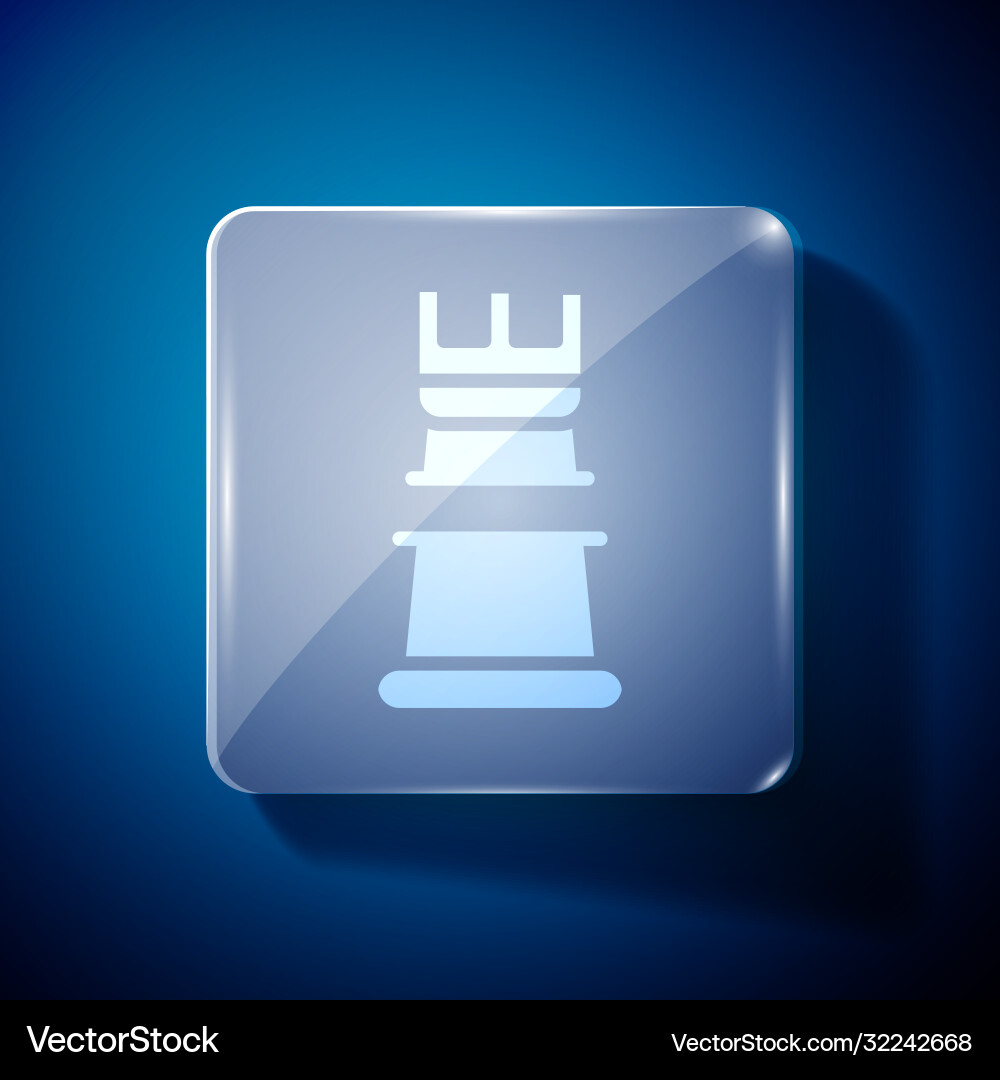 White business strategy icon isolated on blue Vector Image