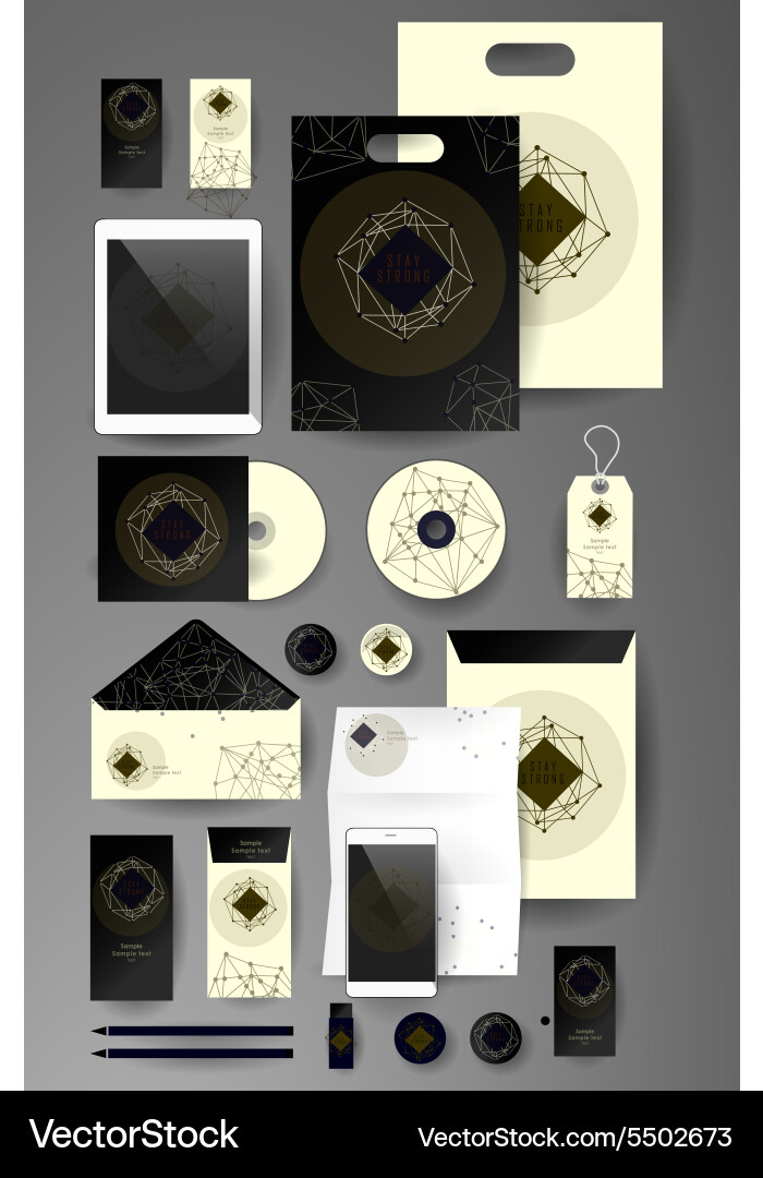 Abstract business set Corporate identity Vector Image