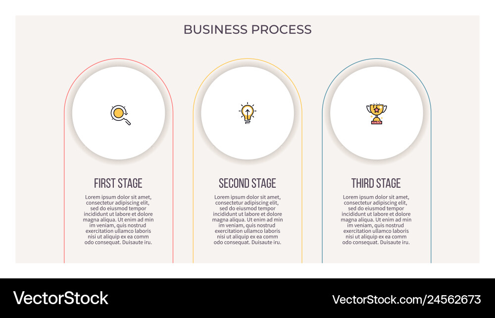 Business infographics with 3 steps options Vector Image