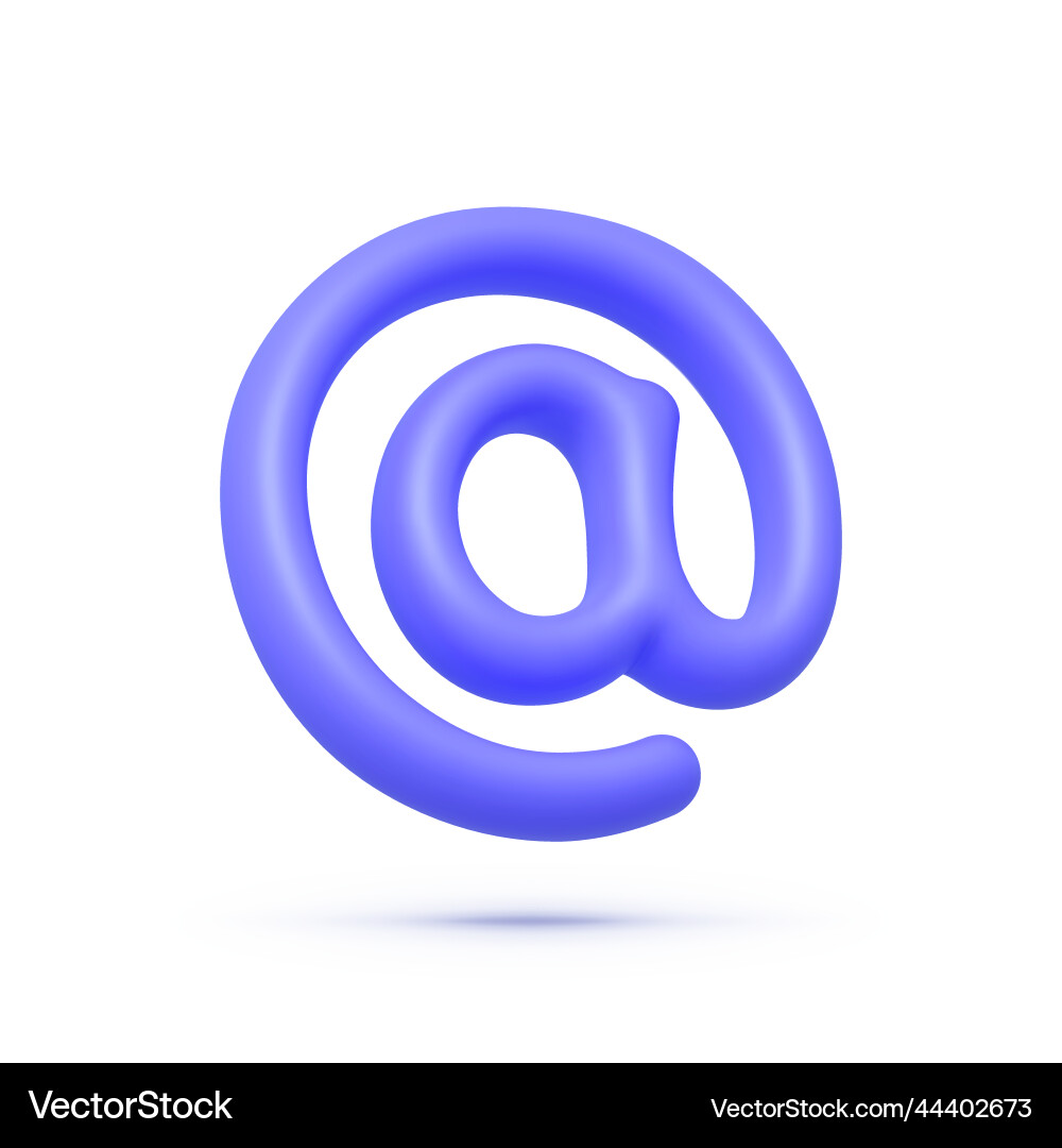 Email sign in 3d style on white background Vector Image