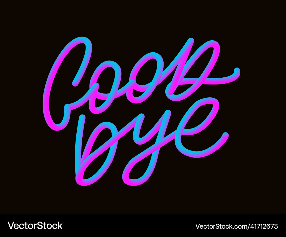 Good bye calligraphic lettering on yellow blot Vector Image