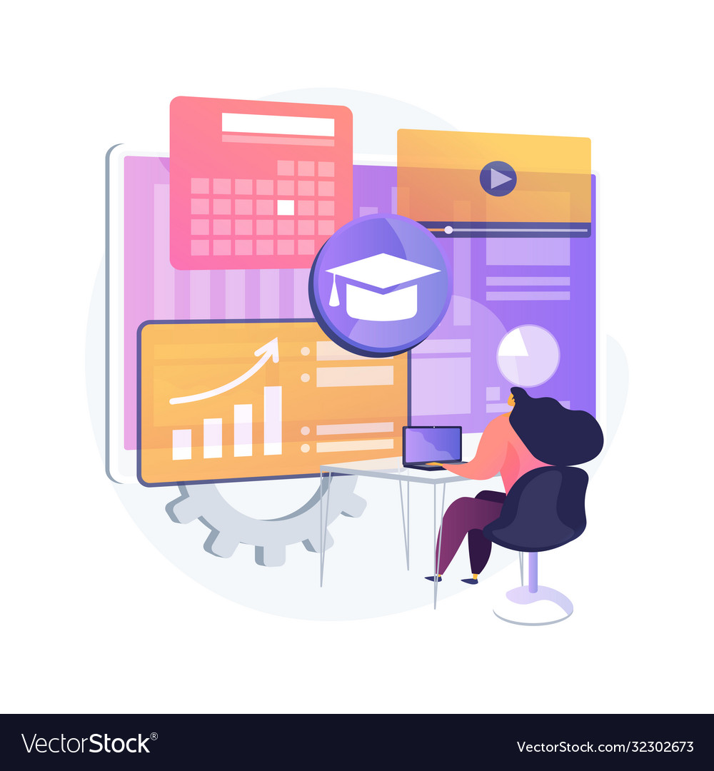 Learning management system abstract concept Vector Image Learning management system abstract concept Vector Image