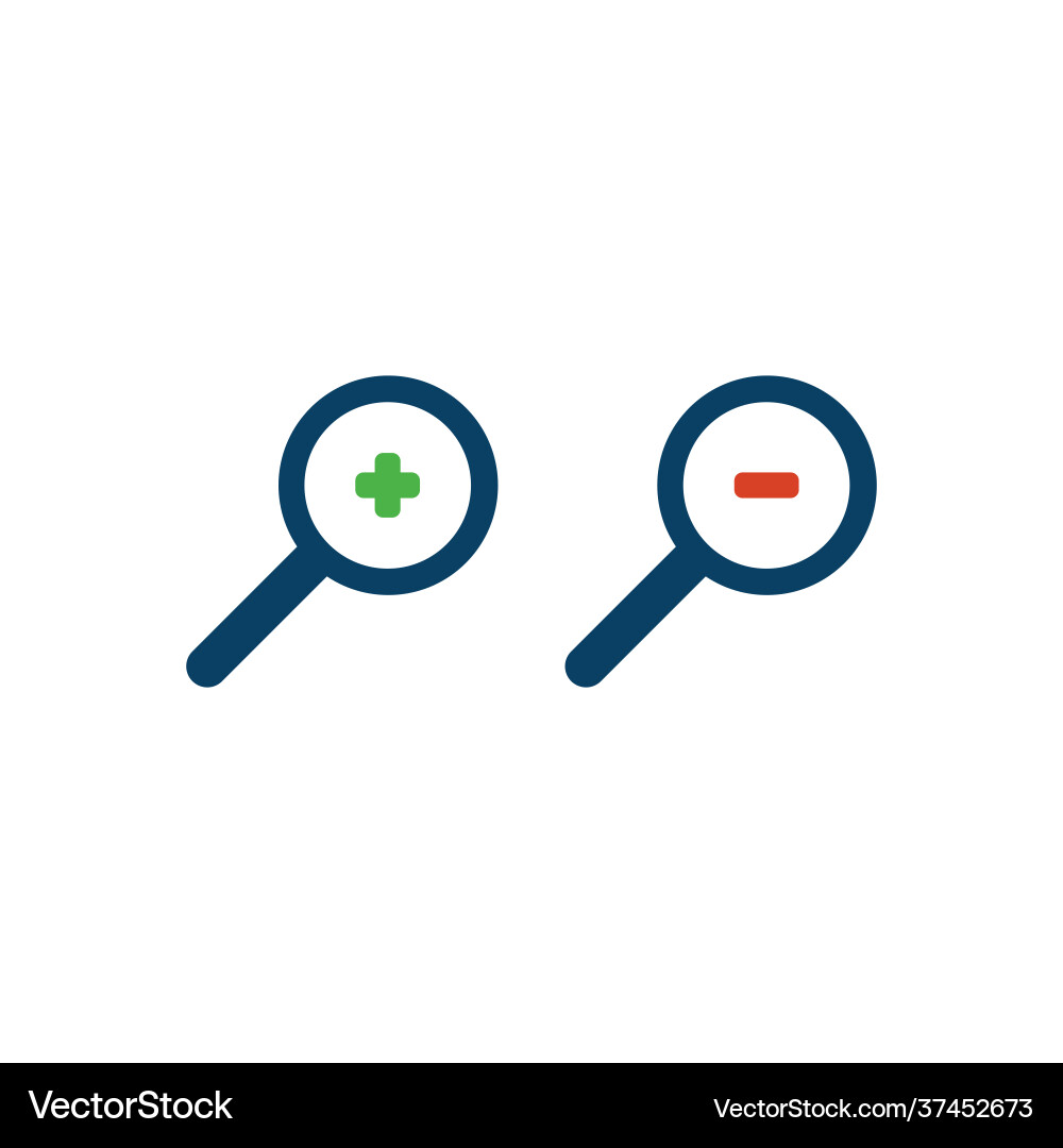 Magnifying glass icon research concept on white Vector Image