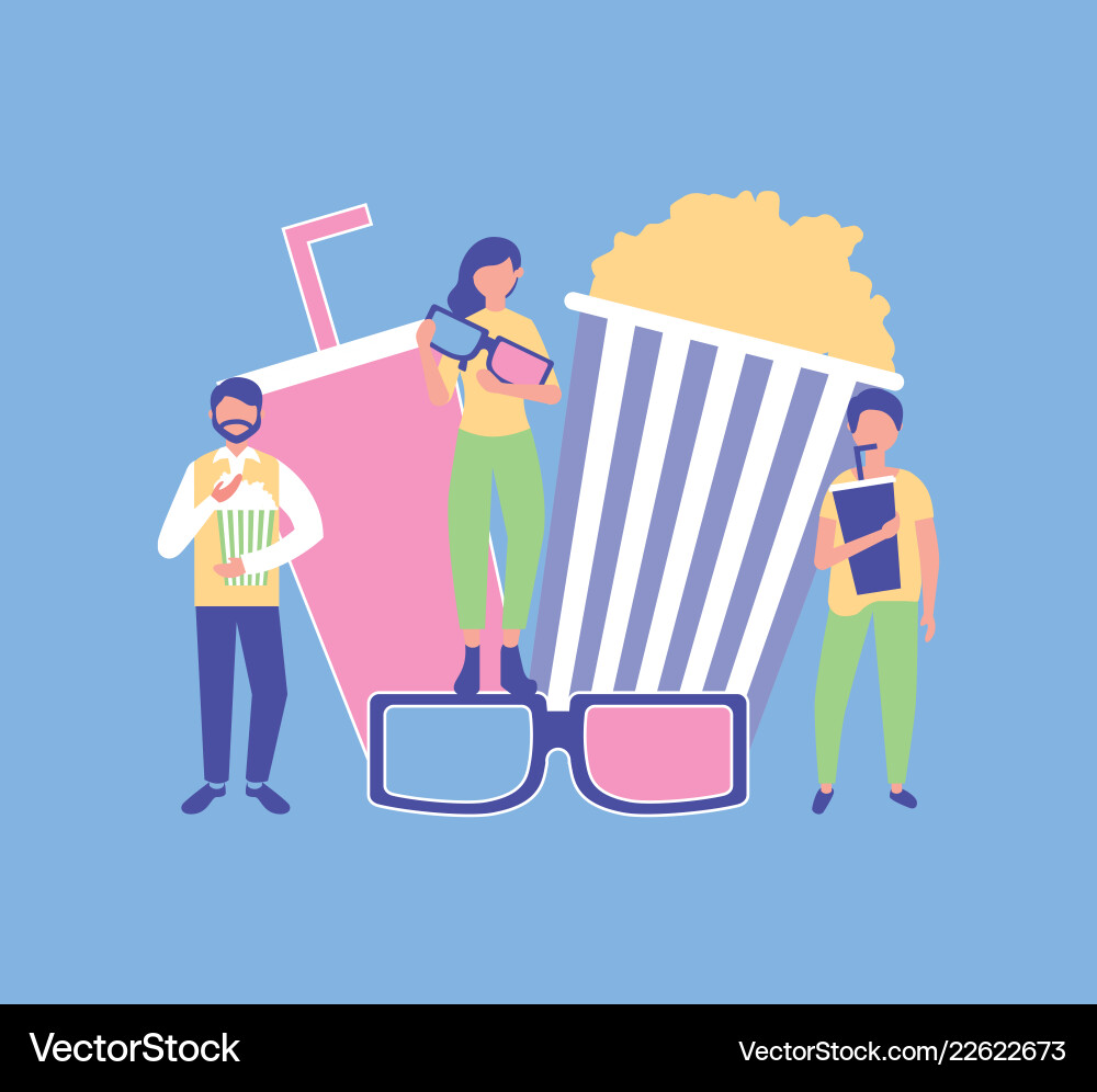 Movie people production Royalty Free Vector Image